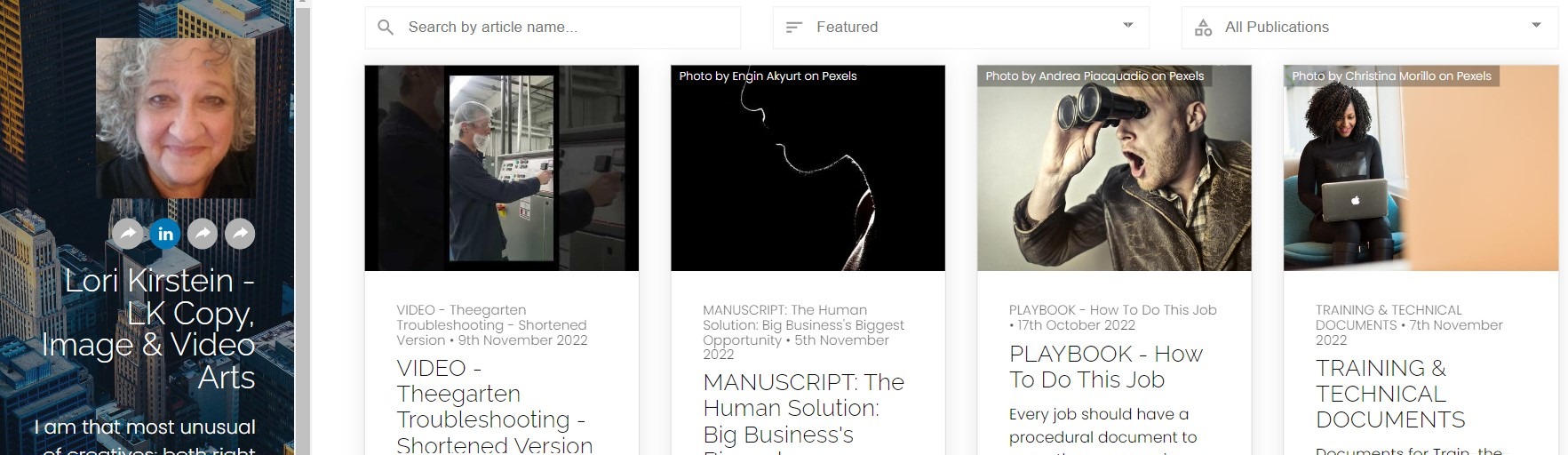 Lori Kirstein - LK Copywriting, Design & Video Arts